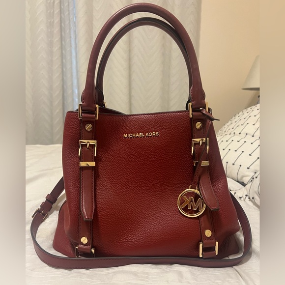 MICHAEL Michael Kors | Bags | Michael Kors Purse Burgundy Red Large Bag ...